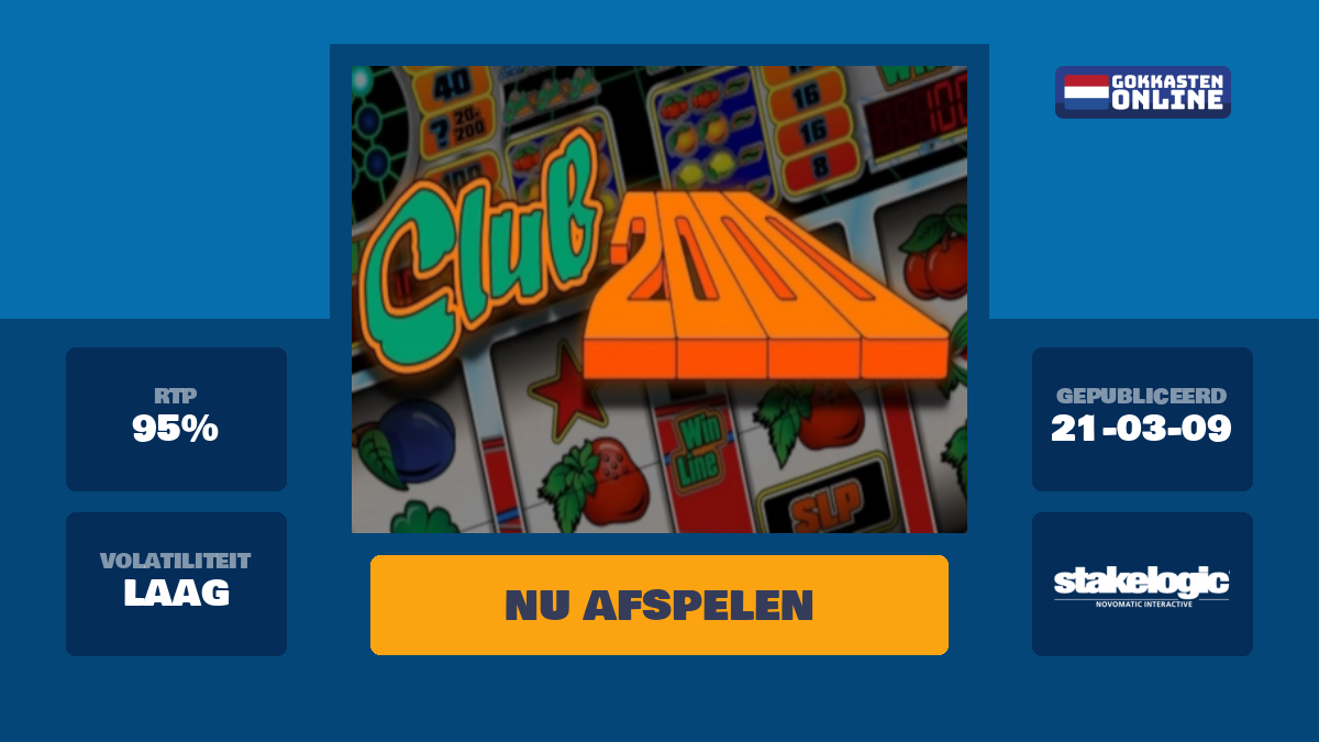 Club 2000 - Speel deze gokkast gratis online