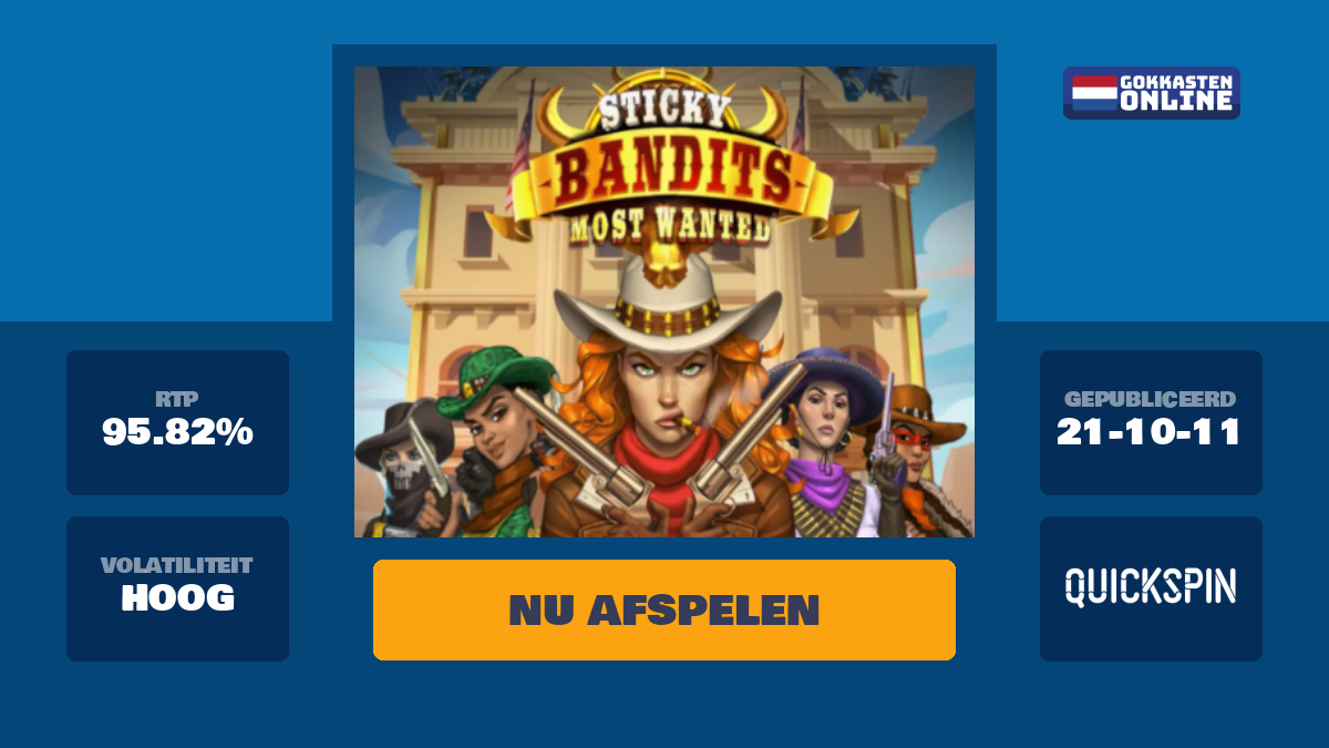 Sticky Bandits 3 Most Wanted - Speel deze gokkast gratis online