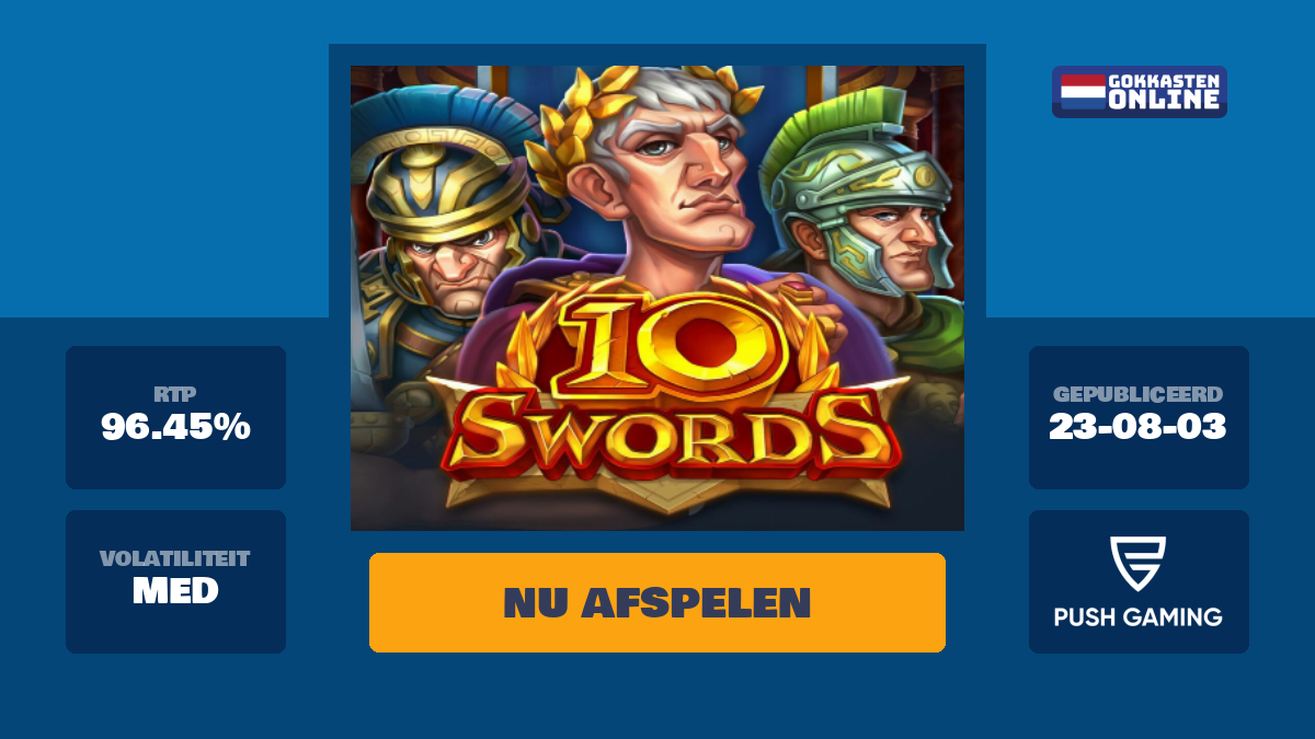 10 swords - gokkastenonline.com