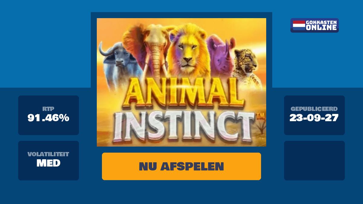Animal Instinct Gokkast Review & Gratis Demo