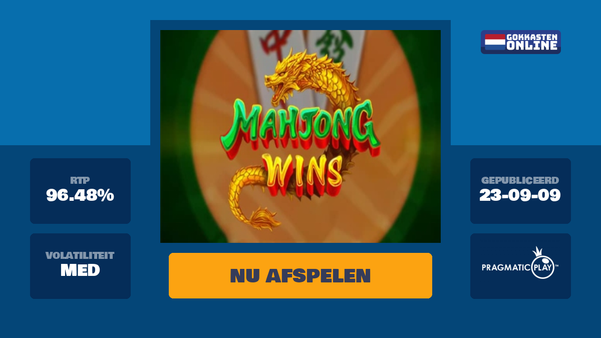 Mahjong Wins Gokkast Review & Gratis Demo