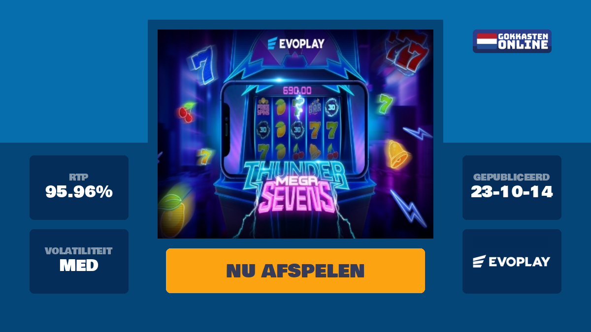 Thunder Mega Sevens Slot Review & Gratis Demo